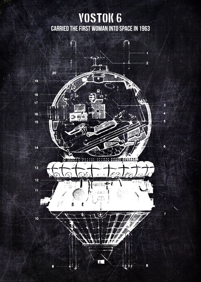 'Vostok 6' Poster by MAXART DESIGN | Displate