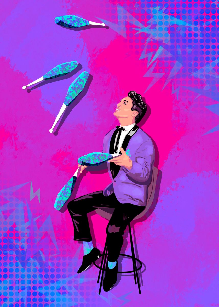 'The Juggler' Poster, picture, metal print, paint by Richard Zsilak ...