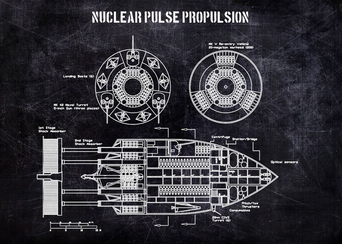 'nuclear pulse' Poster by MAXART DESIGN | Displate