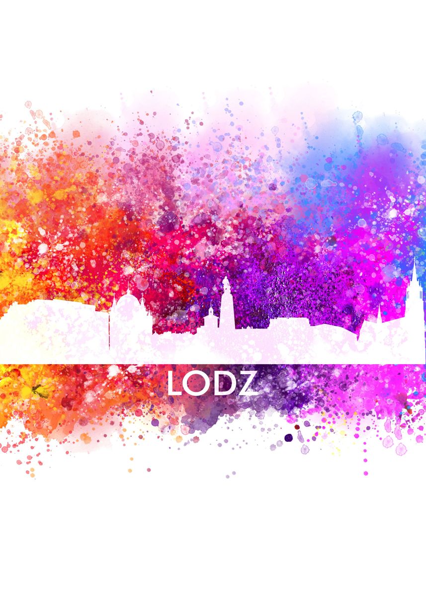 'lodz color cityscape' Poster, picture, metal print, paint by Project X ...