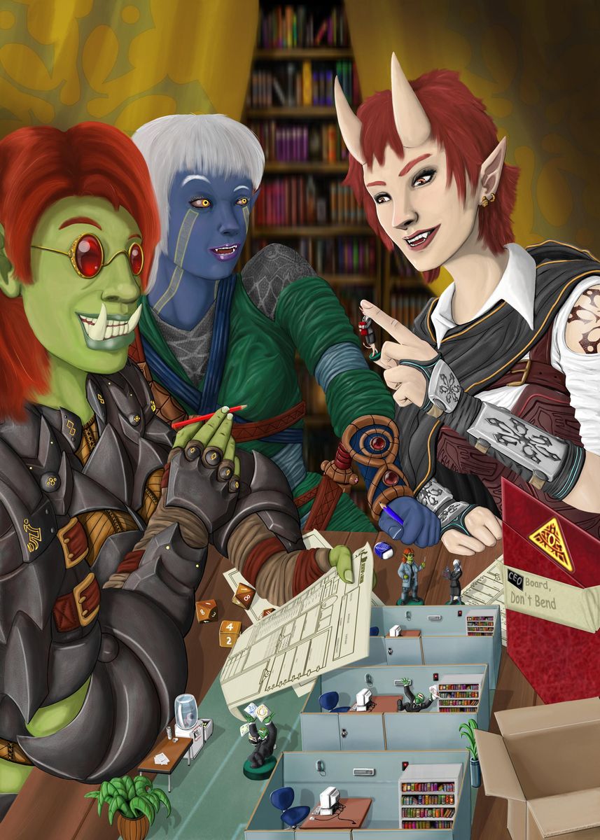 'Desktops and Dayjobs' Poster, picture, metal print, paint by Lupan ...