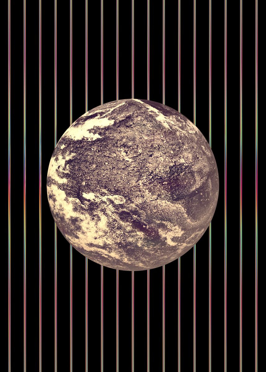 'Moon' Poster, picture, metal print, paint by CosmicVault | Displate