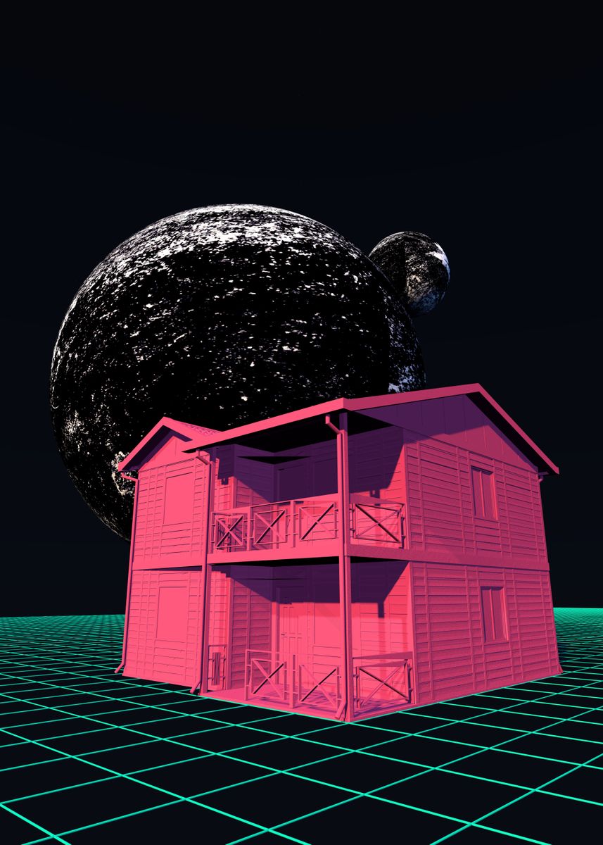 'Cosmic Home' Poster, picture, metal print, paint by CosmicVault | Displate