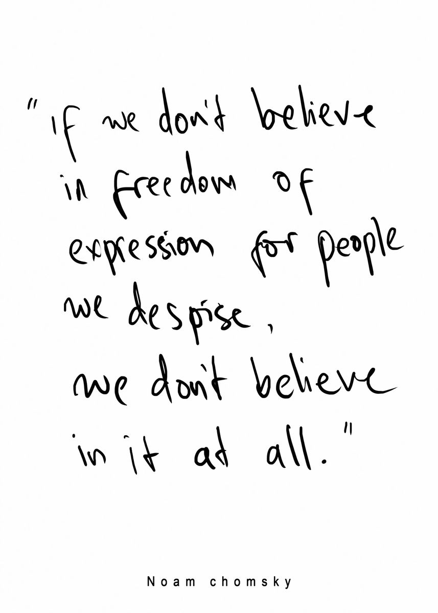 'NOAM CHOMSKY' Poster, picture, metal print, paint by black kizz | Displate