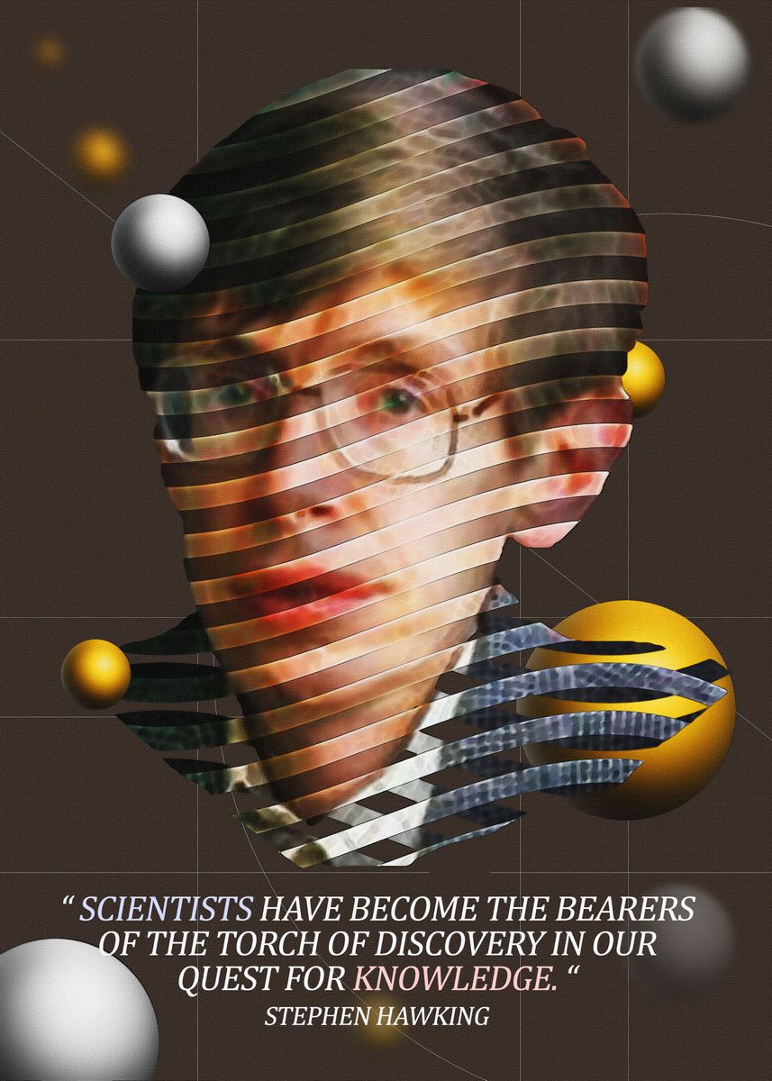 'Stephen Hawking' Poster, picture, metal print, paint by The Poster ...