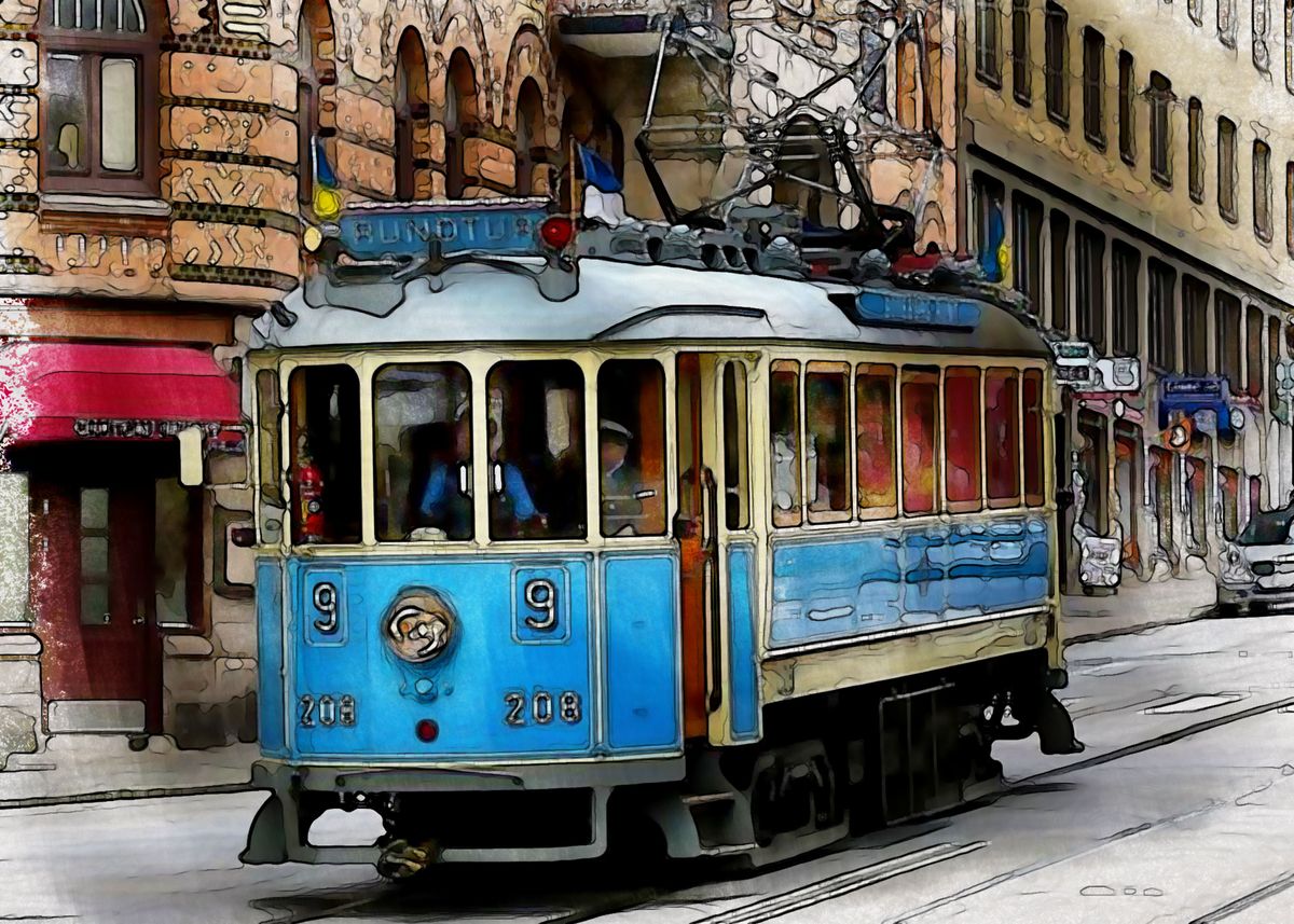 'Trolley Travel ' Poster by ISAAC SEYMOUR | Displate