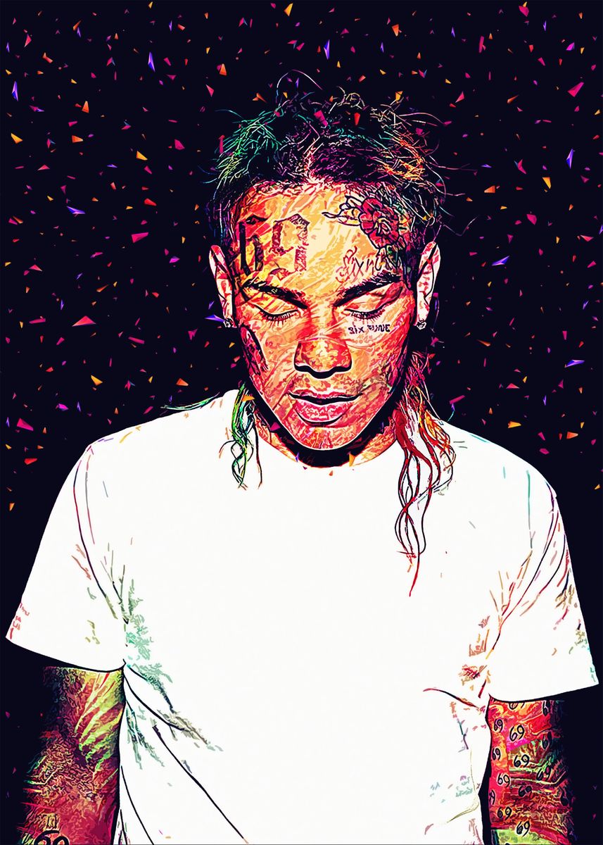 '6IX9INE' Poster, picture, metal print, paint by Most Popular Cult ...
