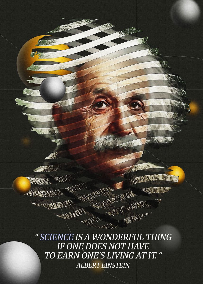 'Albert Einstein' Poster, picture, metal print, paint by The Poster ...