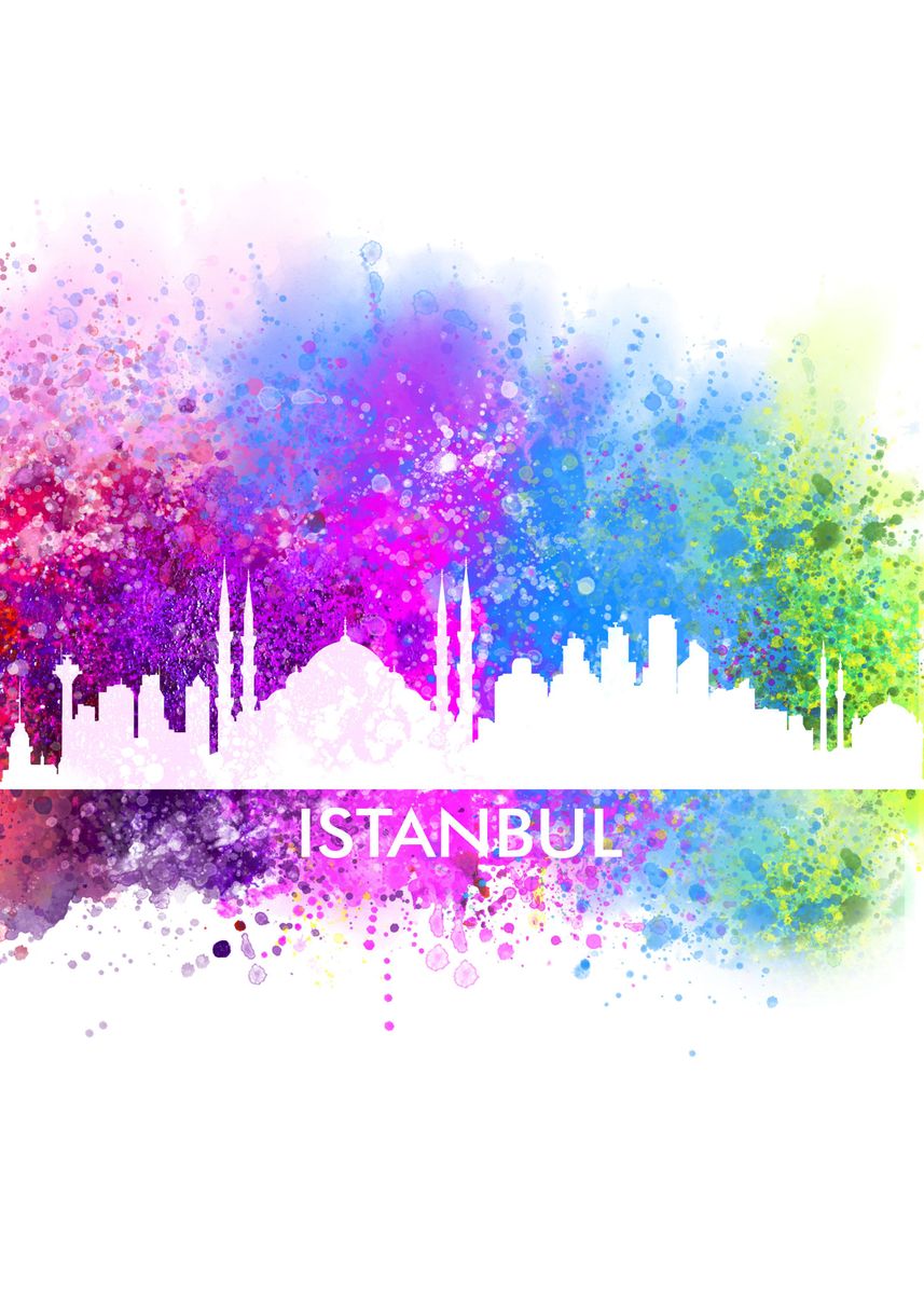 'istanbul color cityscape' Poster, picture, metal print, paint by ...