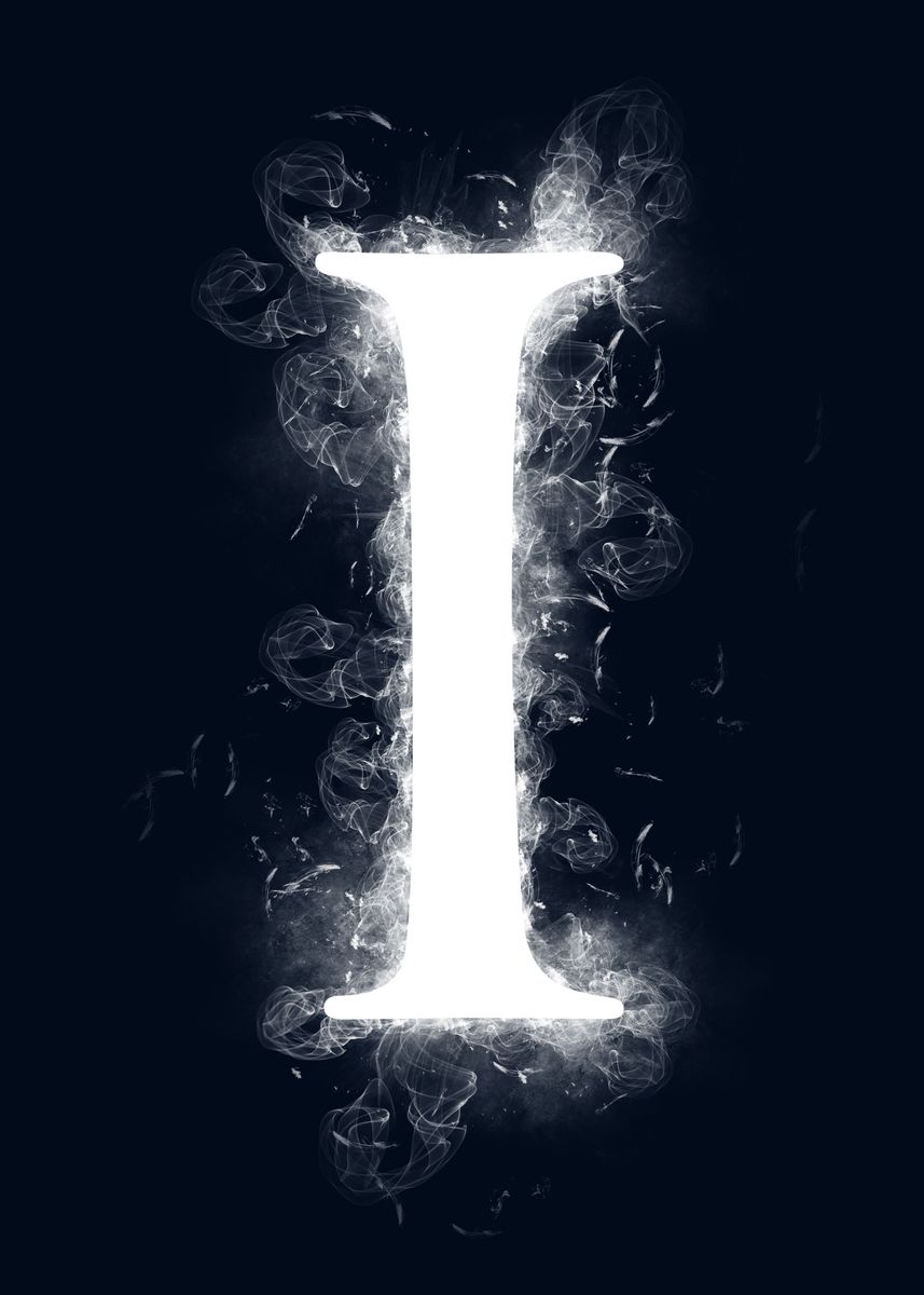'i letter smoky' Poster, picture, metal print, paint by B & W Arts ...