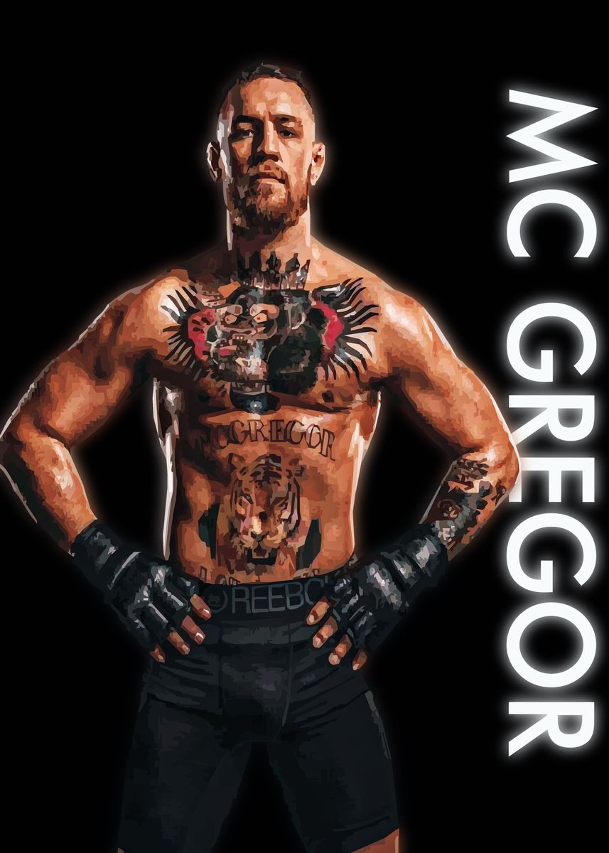 'Connor MC Gregor' Poster, picture, metal print, paint by Bintang ...