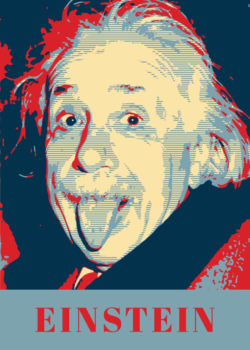 'Einstein' Poster, picture, metal print, paint by Yanz Studio | Displate