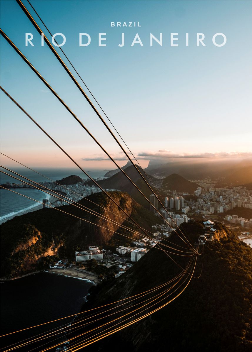 'Rio de Janeiro city night' Poster, picture, metal print, paint by Ez ...