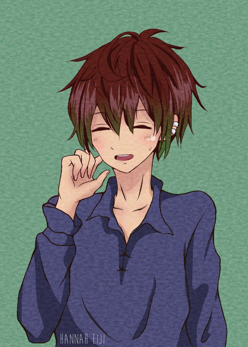 'Shy Type' Poster, picture, metal print, paint by Eiji Kei | Displate