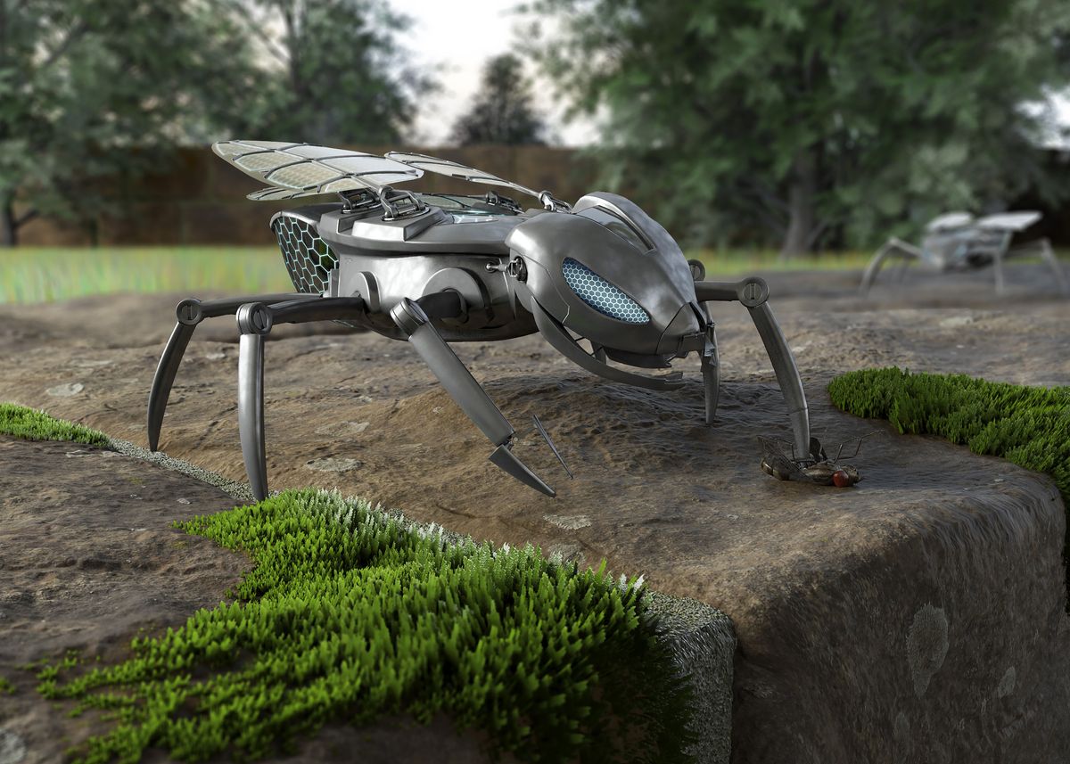 'Robot Fly' Poster by Oliver Hötzel | Displate