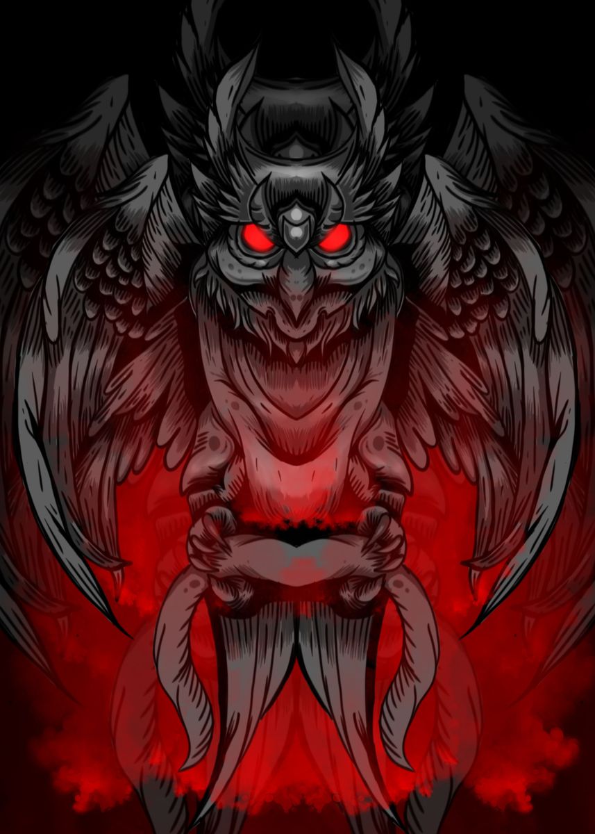 'red eye owl' Poster, picture, metal print, paint by Apxwr std | Displate