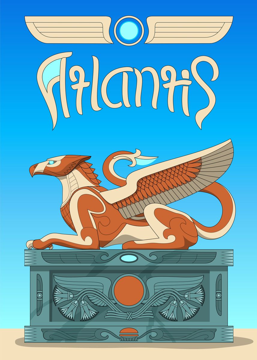 'Atlantis day sphinx' Poster, picture, metal print, paint by gregsm ...