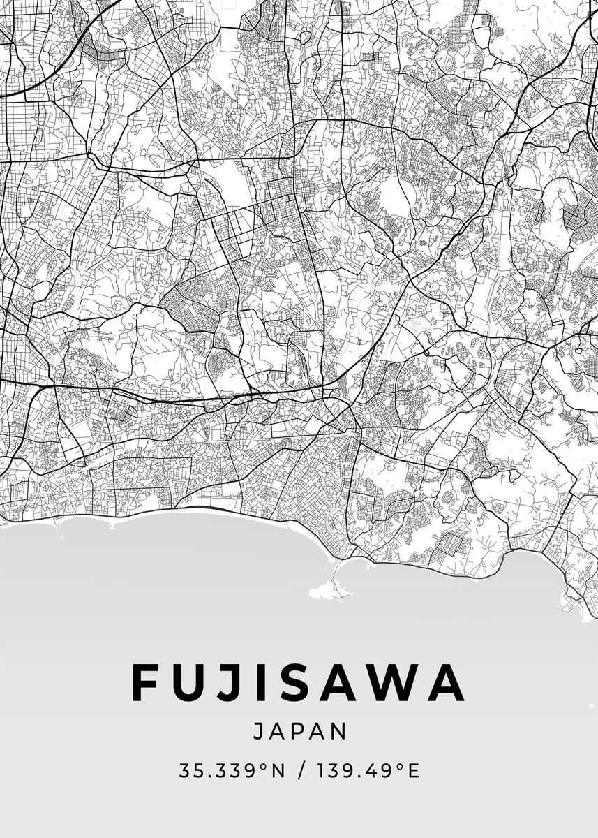 'Fujisawa Japan' Poster, picture, metal print, paint by Conceptual ...
