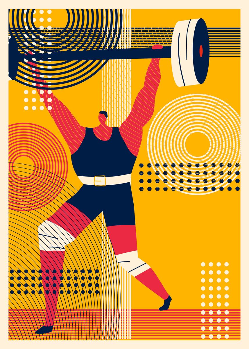 'Weightlifting' Poster by Poster Parlor | Displate