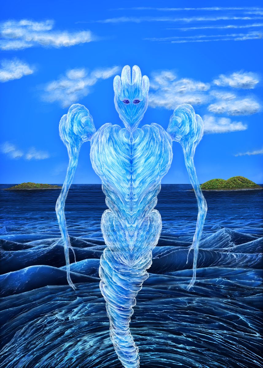 'Water elemental' Poster, picture, metal print, paint by NoNNee | Displate