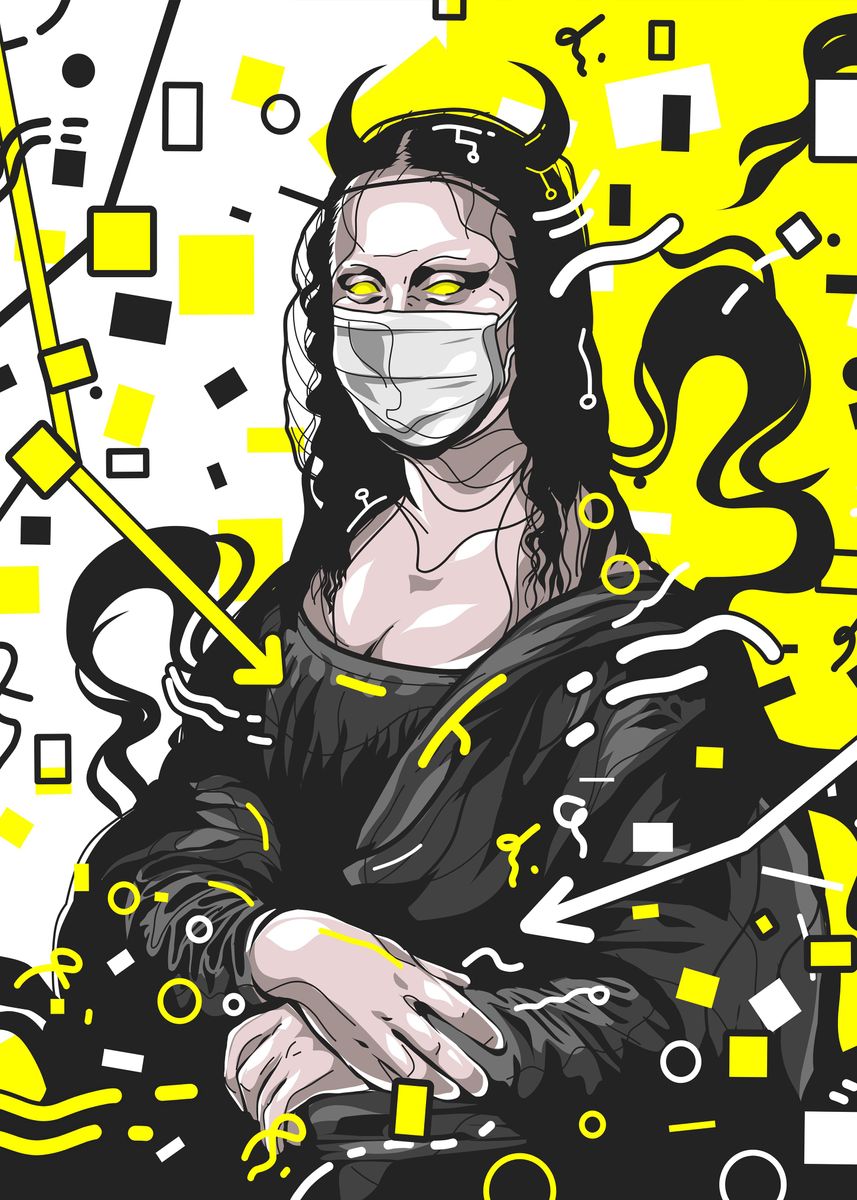 'Corona Virus Mona Lisa' Poster, picture, metal print, paint by ...