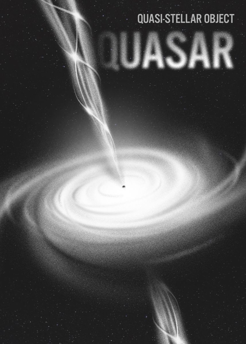 'Powerful Quasar Radiation' Poster, picture, metal print, paint by ...