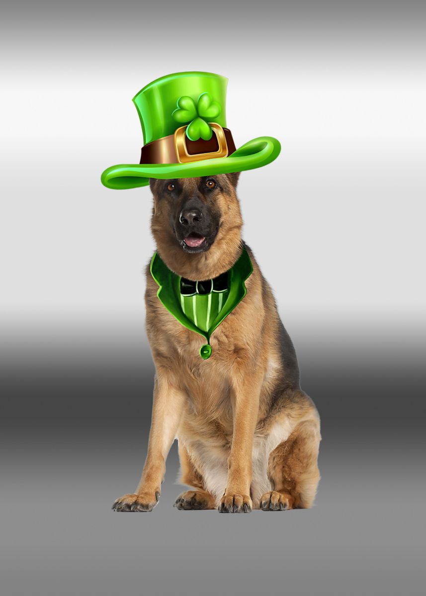 'German Shepherd Text' Poster, picture, metal print, paint by Edith ...