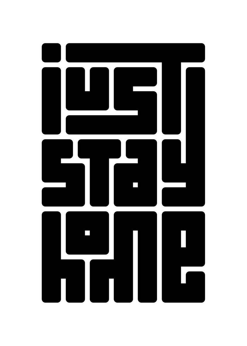 'just stay home' Poster, picture, metal print, paint by Khabibur ...