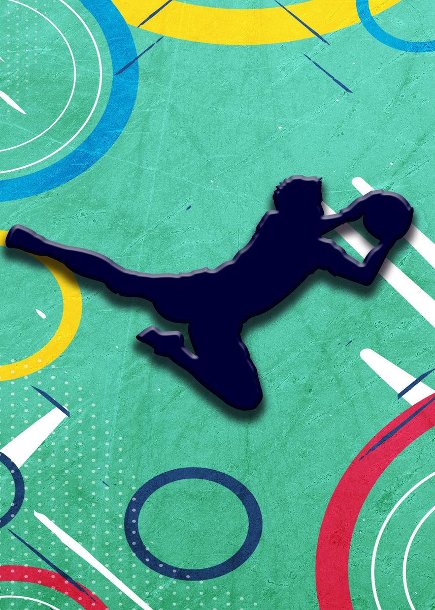 'Soccer Goalkeeper Poster' Poster, picture, metal print, paint by ...