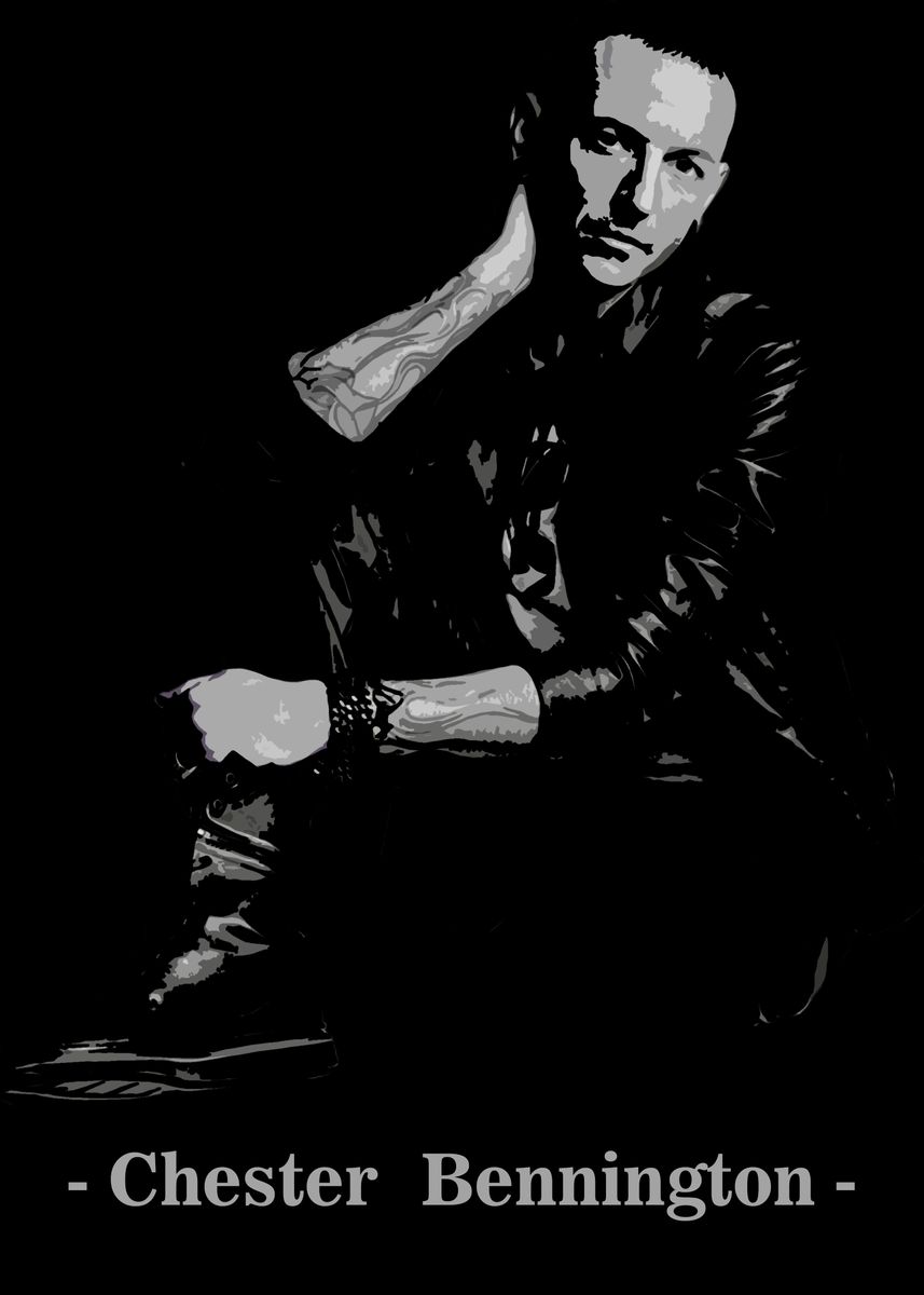 'chester poster music ' Poster, picture, metal print, paint by Muhammad ...