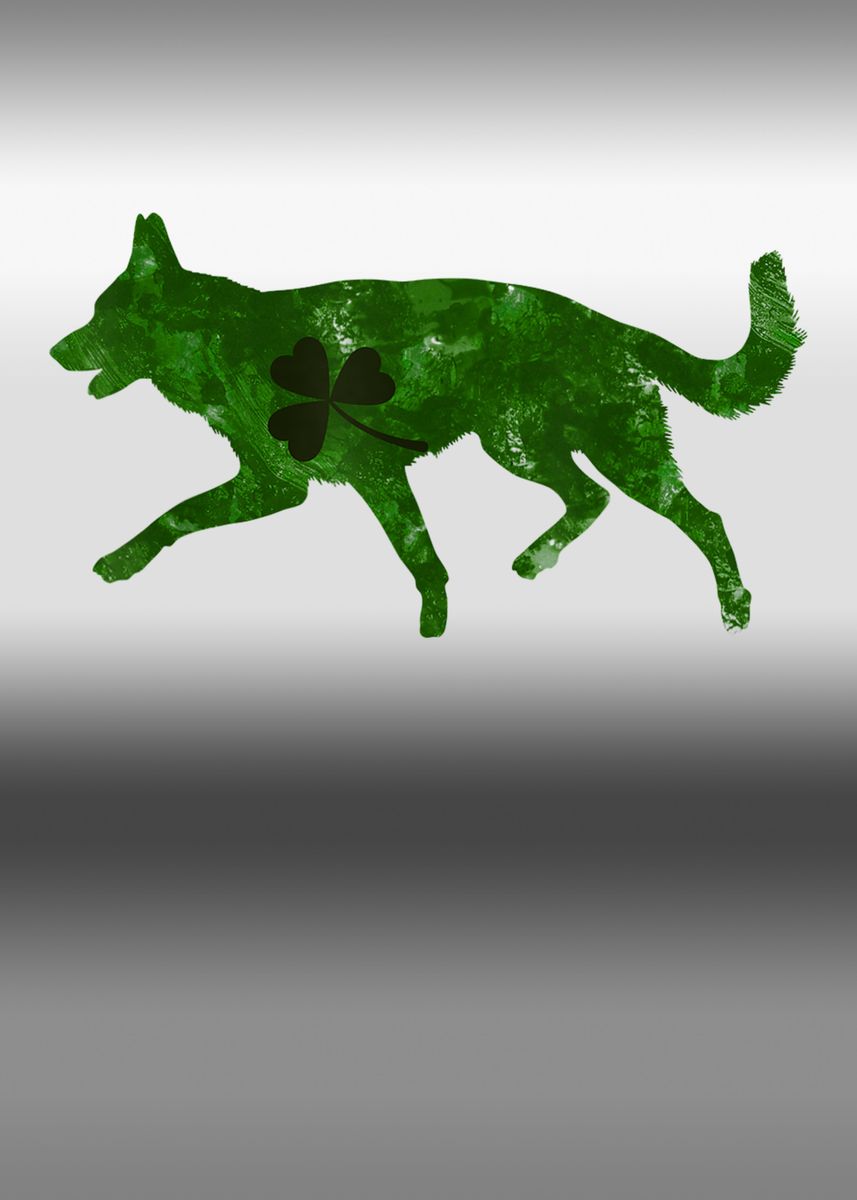 'German Shepherd Text' Poster, picture, metal print, paint by Edith ...