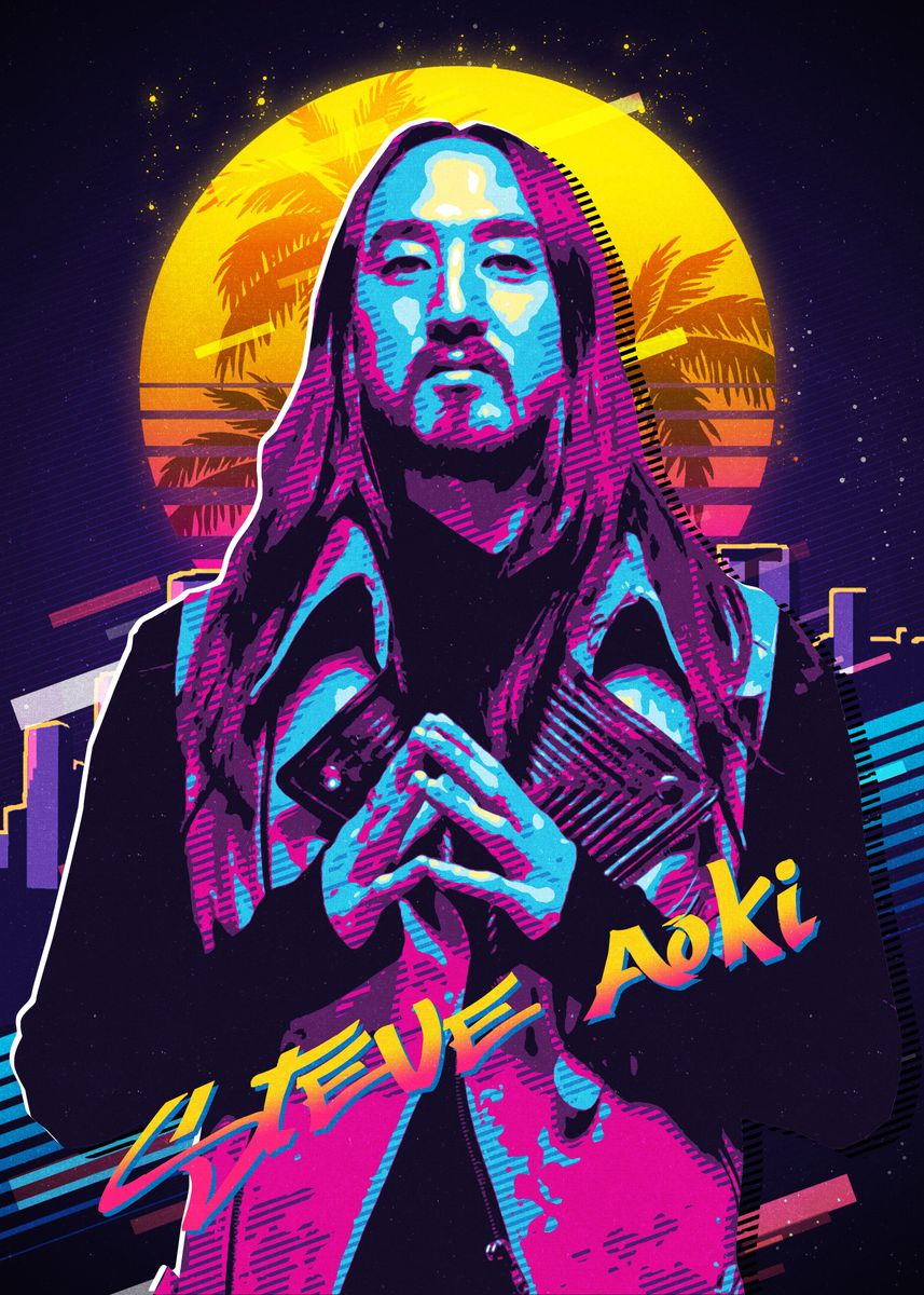 'STEVE AOKI' Poster, picture, metal print, paint by Most Popular Cult ...