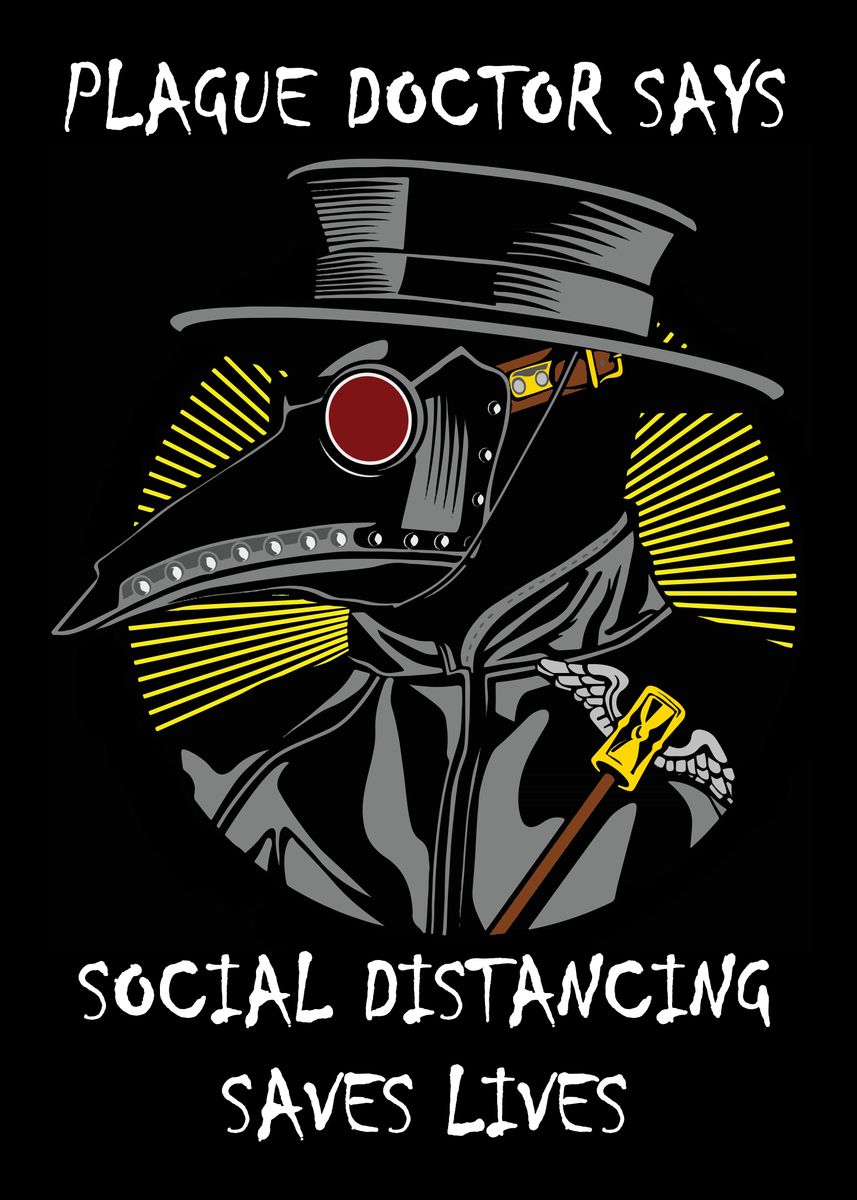 'Plague Doctor' Poster, picture, metal print, paint by J Dawson | Displate