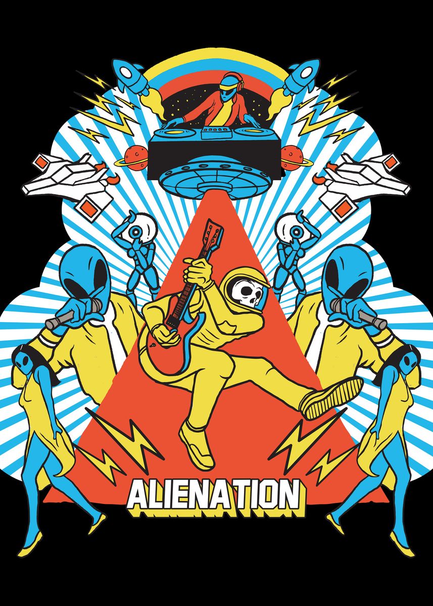 'Alienation Groove' Poster, picture, metal print, paint by RJ Artworks ...