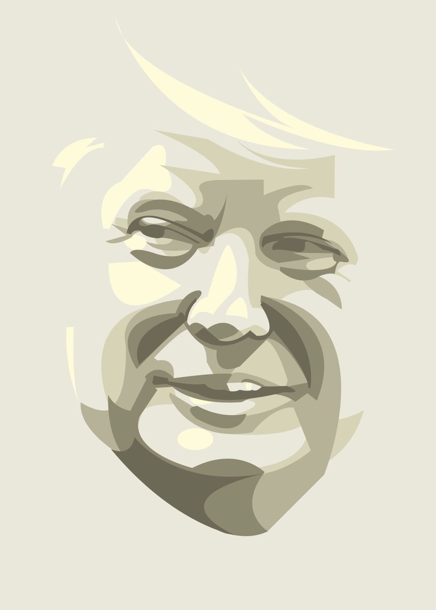 'donald trump smile' Poster, picture, metal print, paint by Aris ...