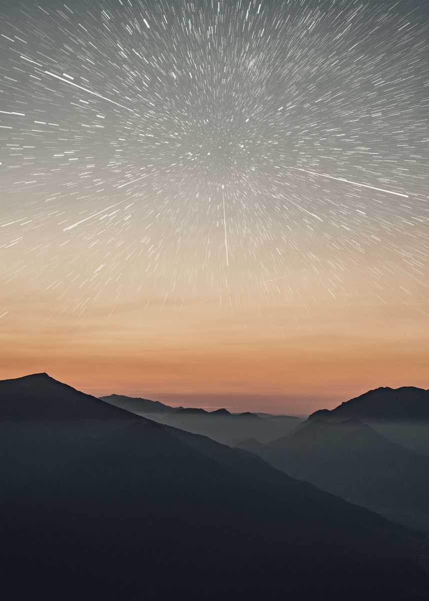 'passing stars' Poster by Trigonal Art | Displate