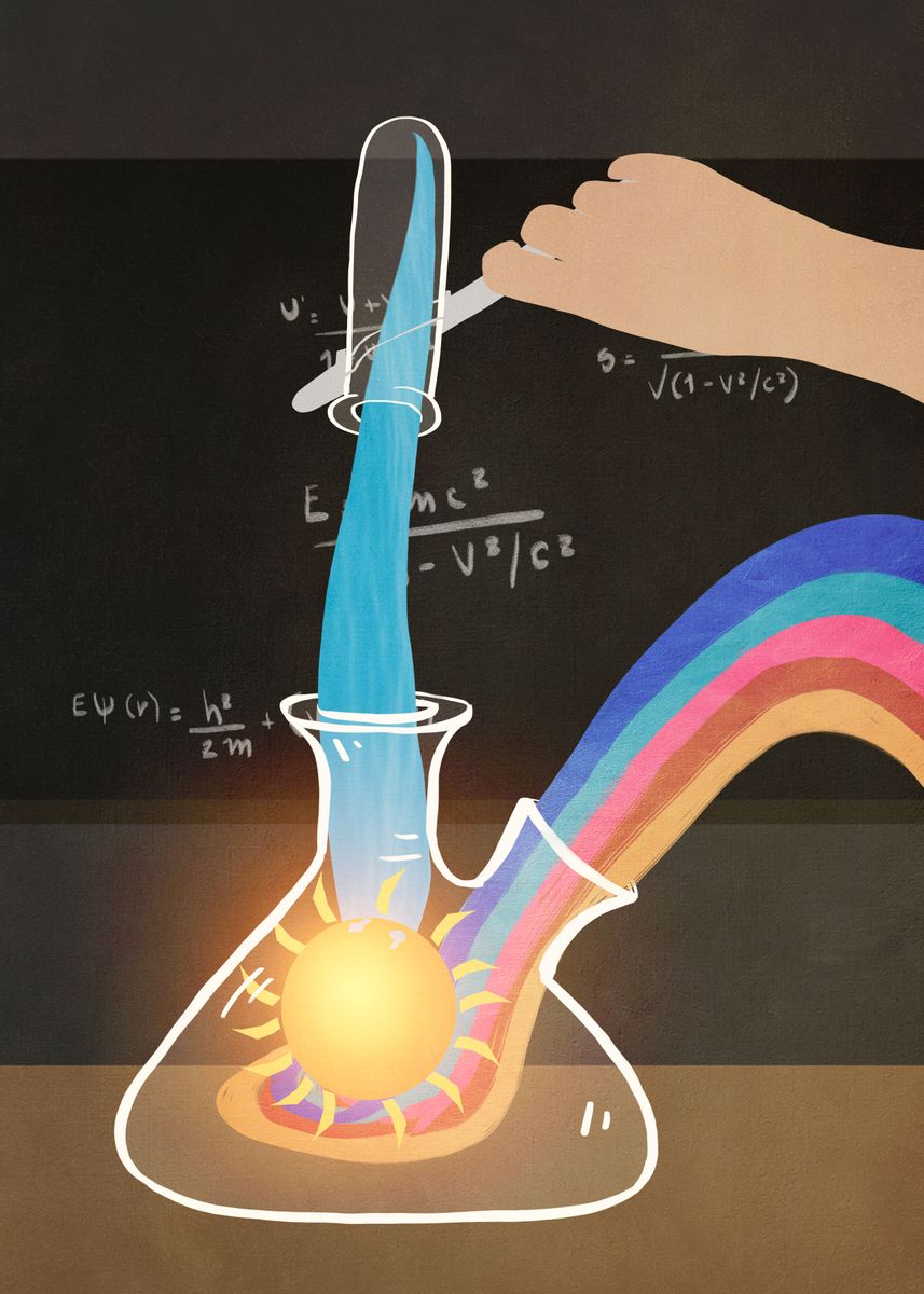 'The Science Of Rainbows' Poster, picture, metal print, paint by ...
