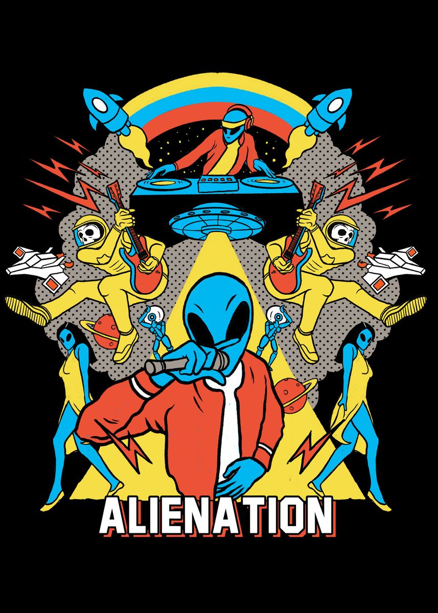 'Alienation' Poster, picture, metal print, paint by RJ Artworks | Displate