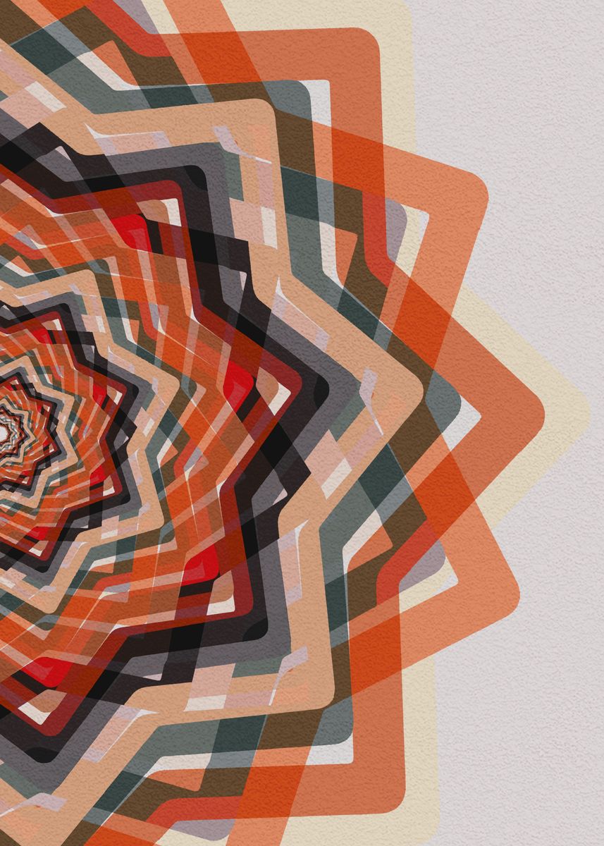 'Geometric Inception' Poster, picture, metal print, paint by Athar Art ...