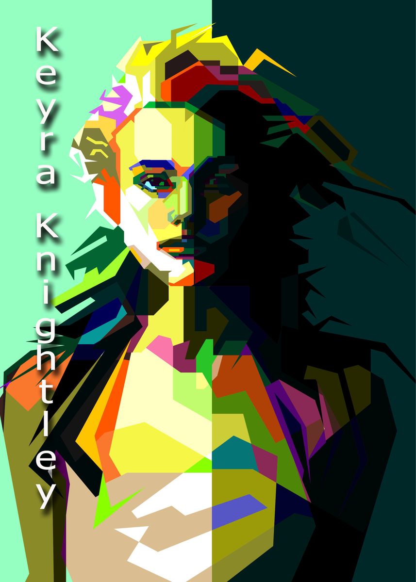 'Keyra Knightley Pop Art' Poster, picture, metal print, paint by CR Art ...