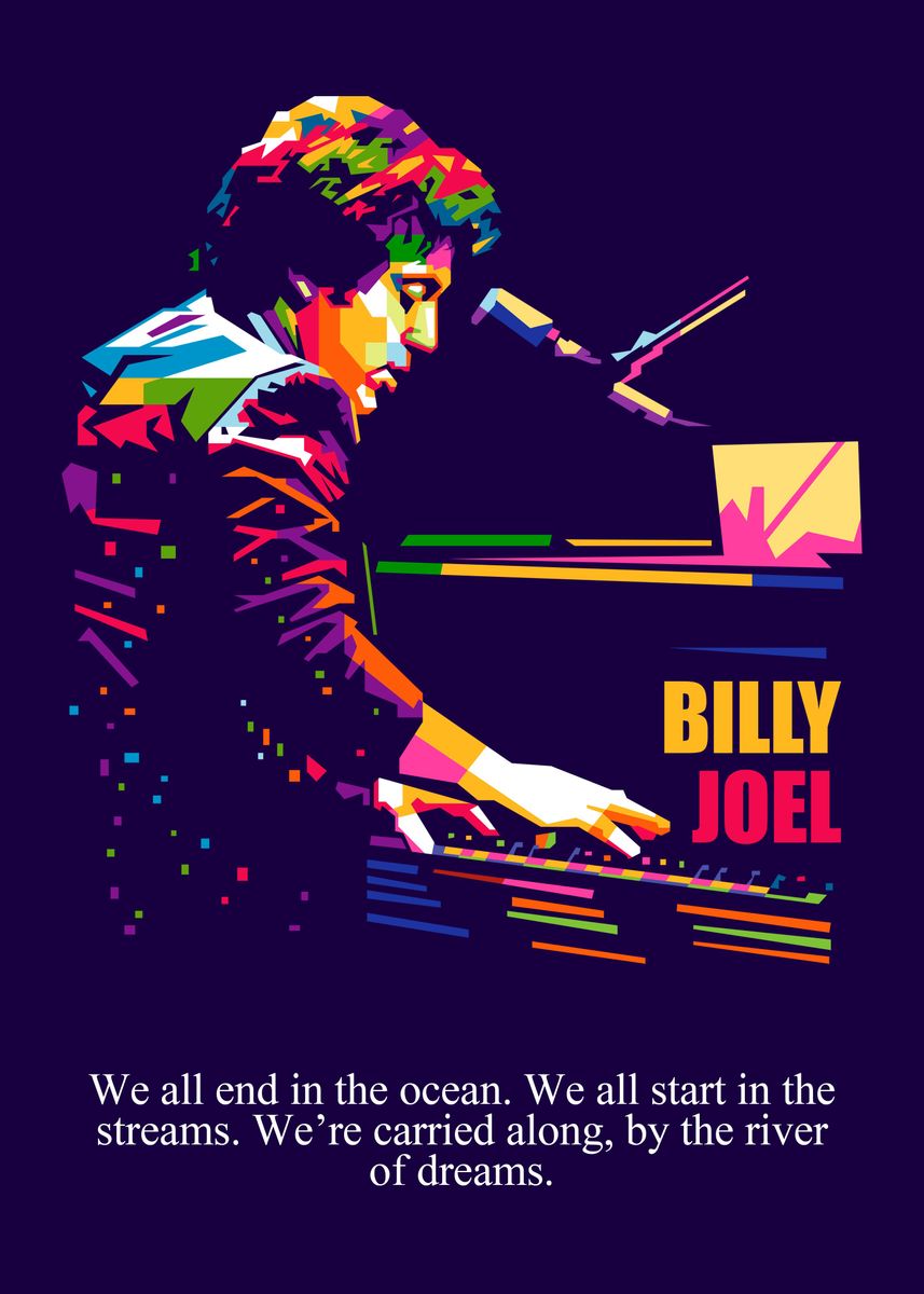 'Billy Joel' Poster, picture, metal print, paint by nofa aji zatmiko ...