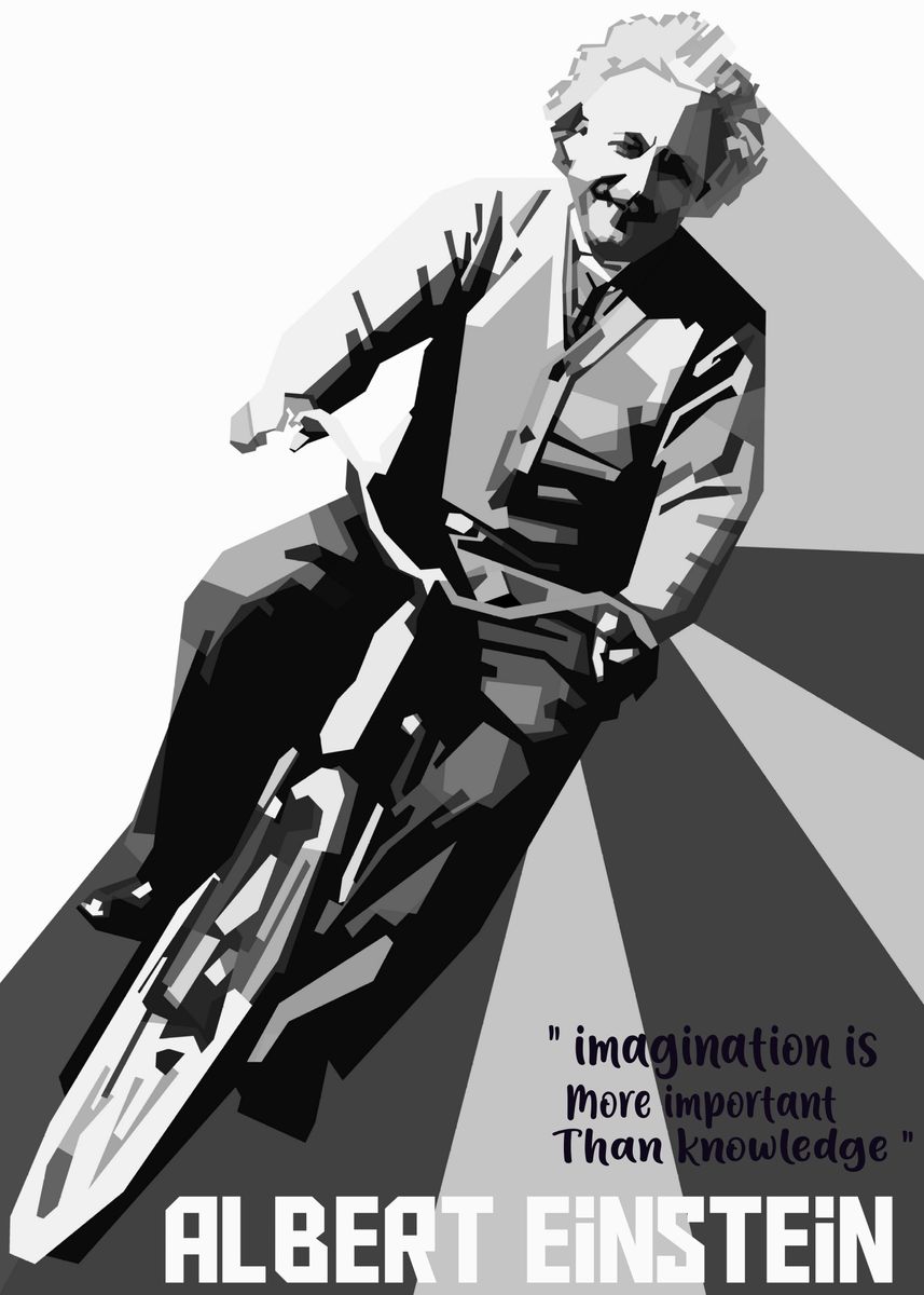 'Albert Einstein ' Poster, picture, metal print, paint by Fajar Aditya ...