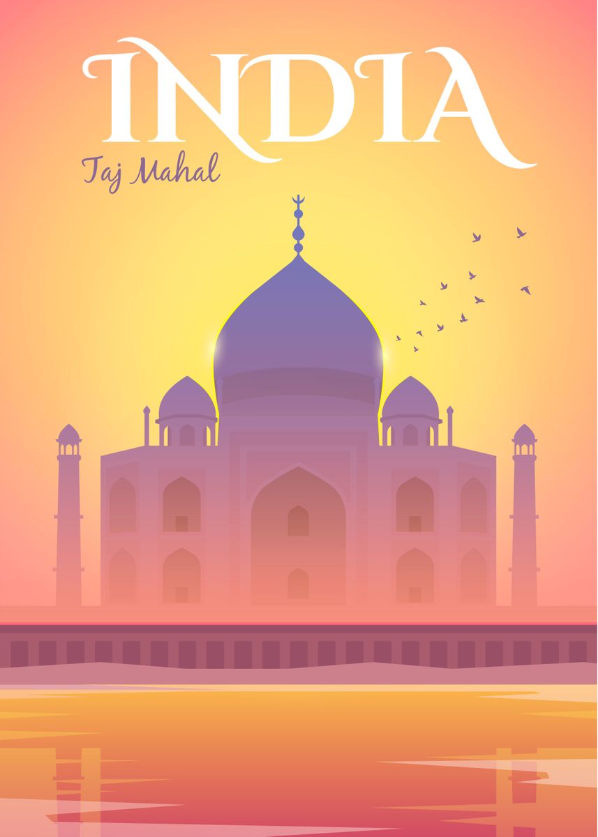 'Taj Mahal India' Poster, picture, metal print, paint by Design House ...