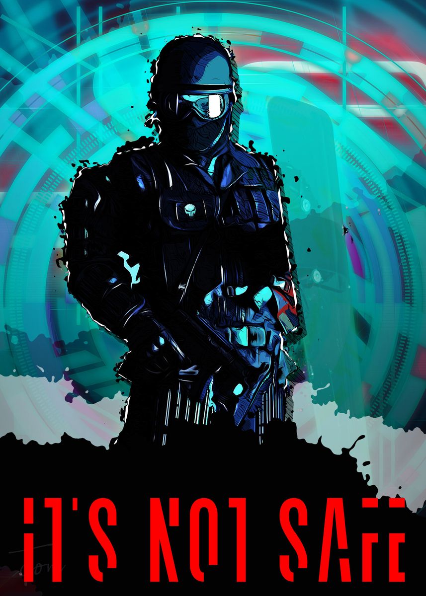 'Its not safe' Poster, picture, metal print, paint by Petra ...