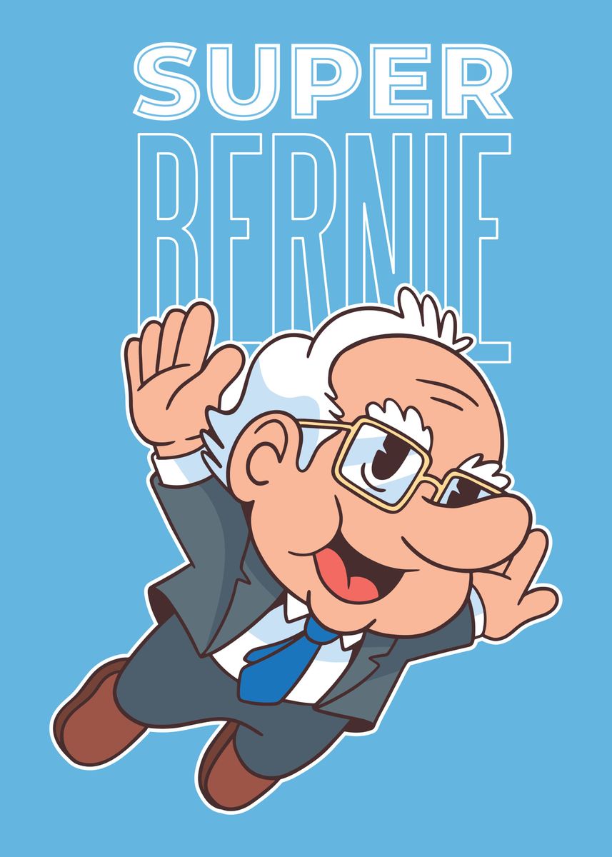 'Super Bernie Sanders' Poster, picture, metal print, paint by Poster ...