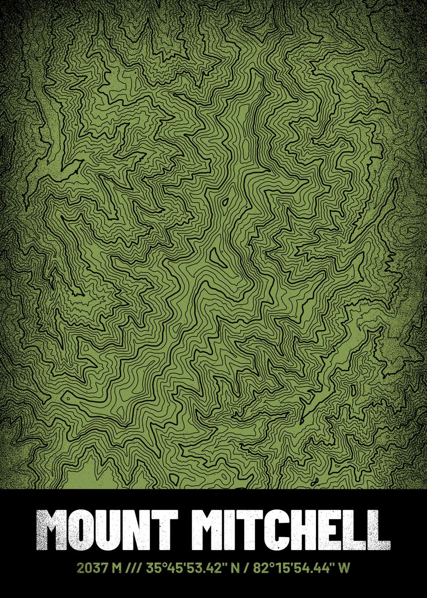 Mount Mitchell Topographic Map