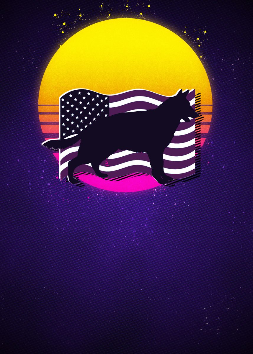 'German Shepherd' Poster by Gwyneth | Displate