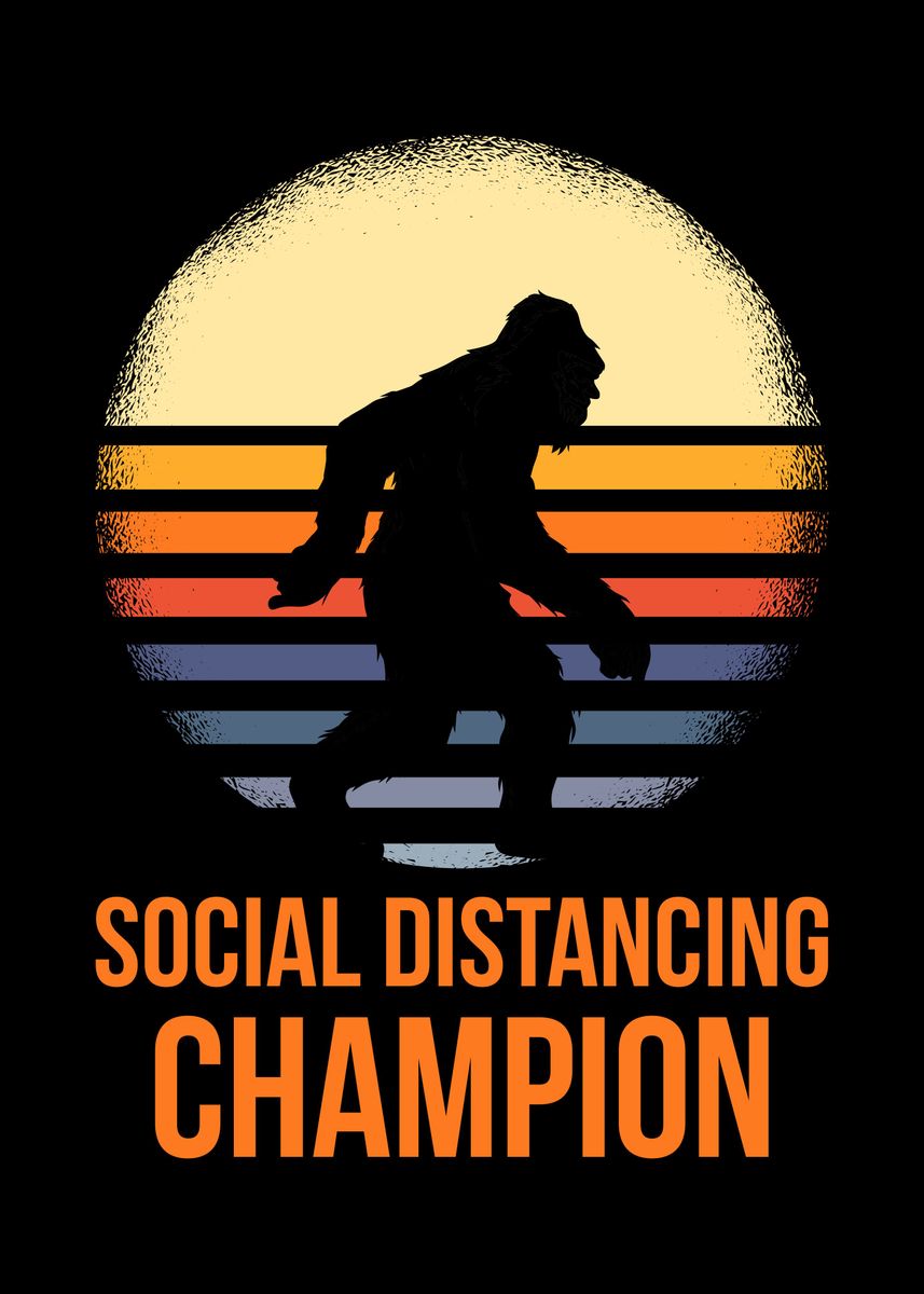 'Social Distancing Yeti Fun' Poster by PosterWorld | Displate