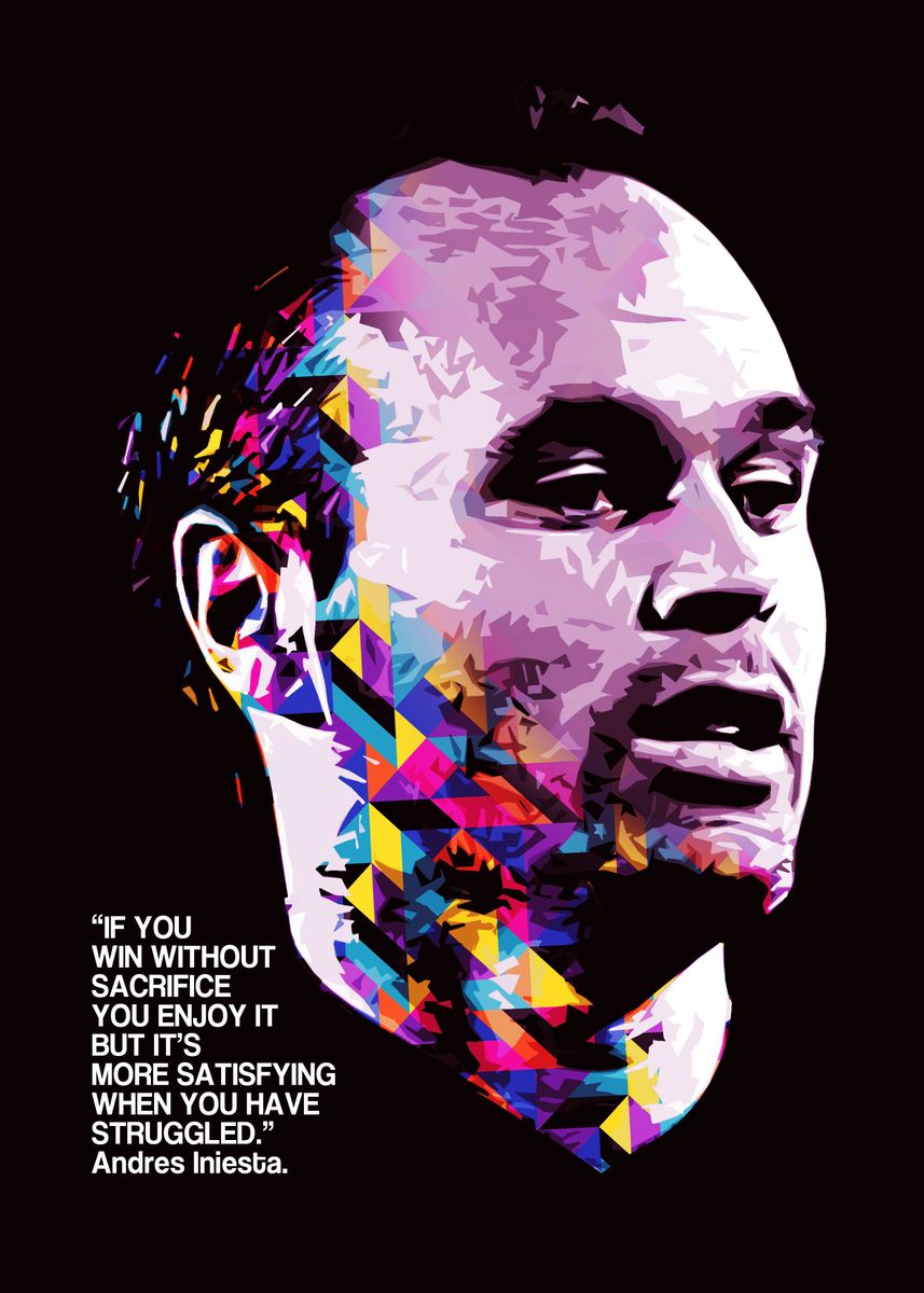 'INIESTA QUOTE' Poster by MoveUp | Displate