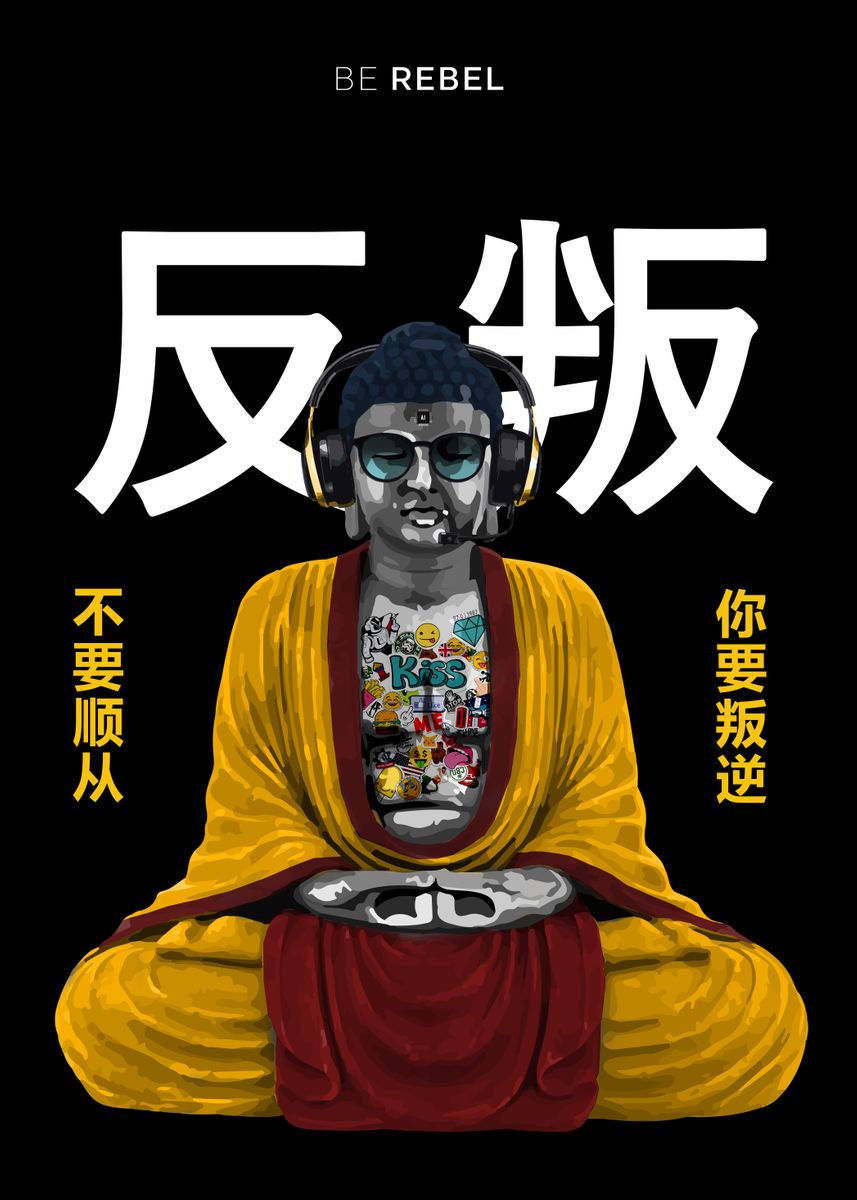 'Pop Buddha' Poster by Hugo Orono | Displate